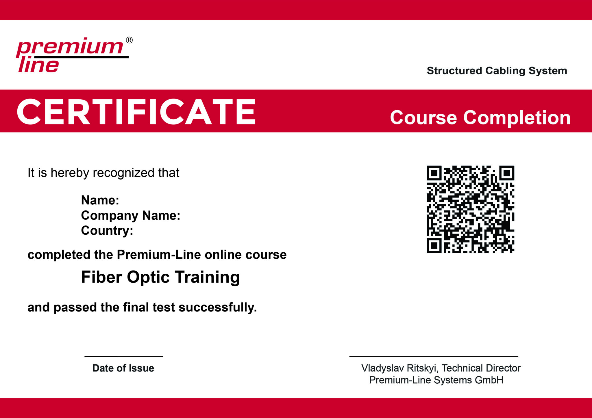 Premium-Line Fiber Optic Training Course